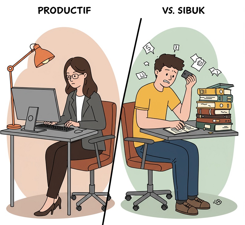 Perbedaan antara Sibuk dan Produktif: Jangan Tertukar! | Surau.co