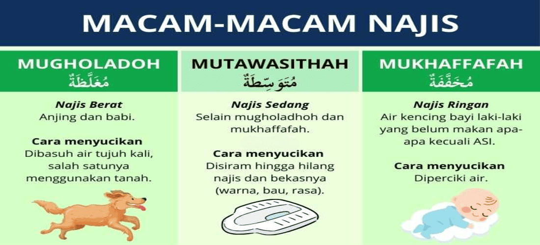 Tiga Jenis Najis: Najis Ringan, Sedang, dan Berat | Surau.co