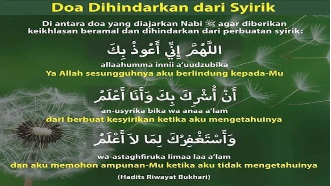 Doa Dihindarkan dari Syirik | Surau.co