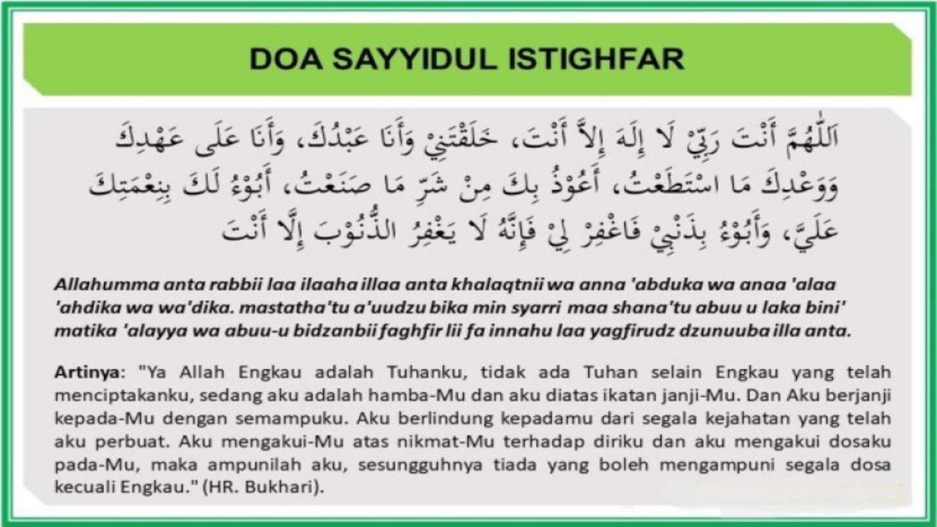 Sayyidul Istighfar | Surau.co