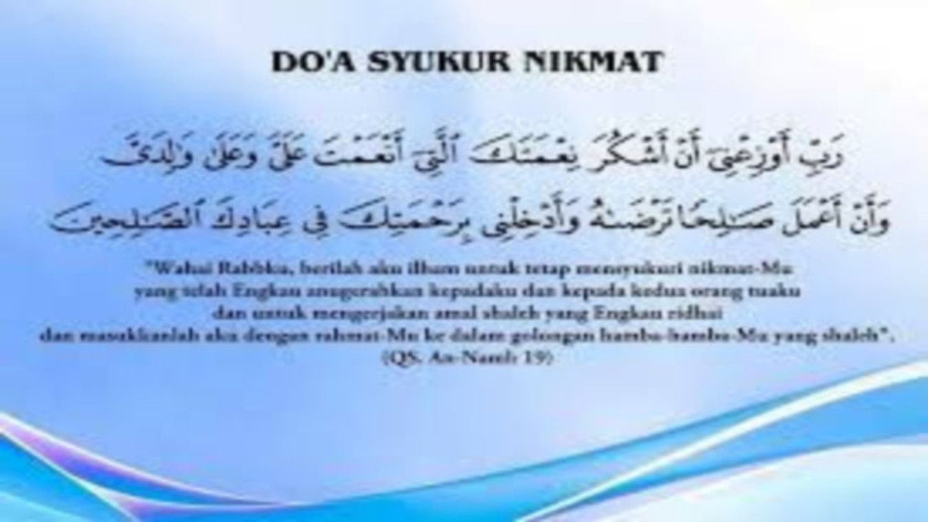 Doa Syukur Nikmat | Surau.co