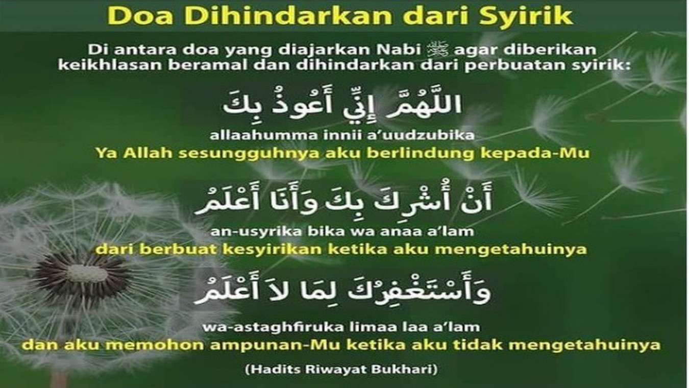 Doa agar Dijauhkan dari Perbuatan Syirik | Surau.co